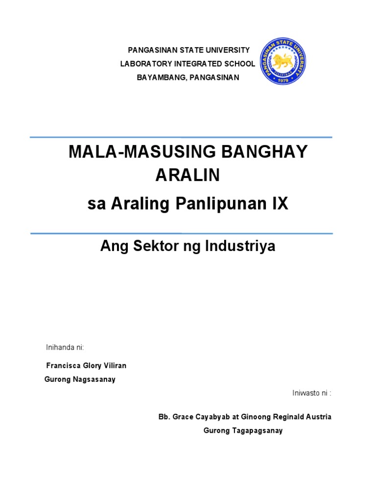 Ap9 Ang Sektor NG Industriya | PDF