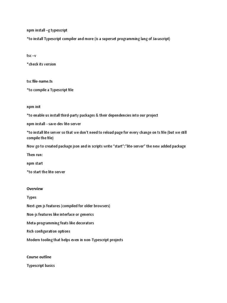 Typescript Pdf Class Computer Programming Software