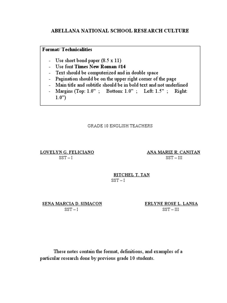 Abellana National School Research Culture | PDF | Methodology | Theory