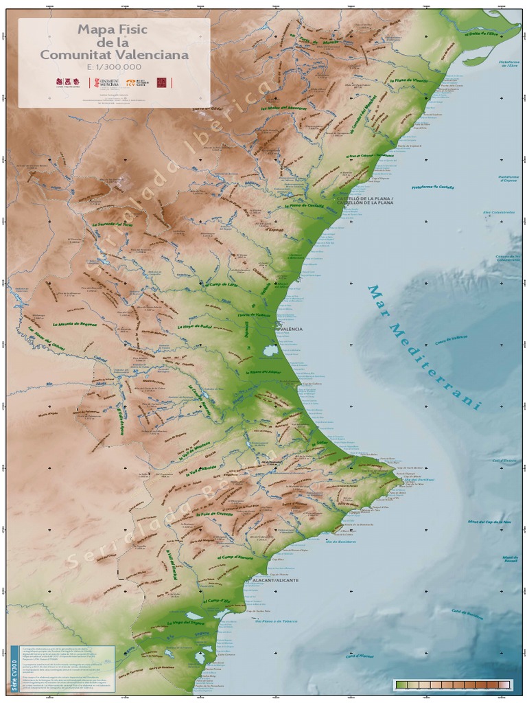 Mapa Físic de La Comunitat Valenciana | PDF