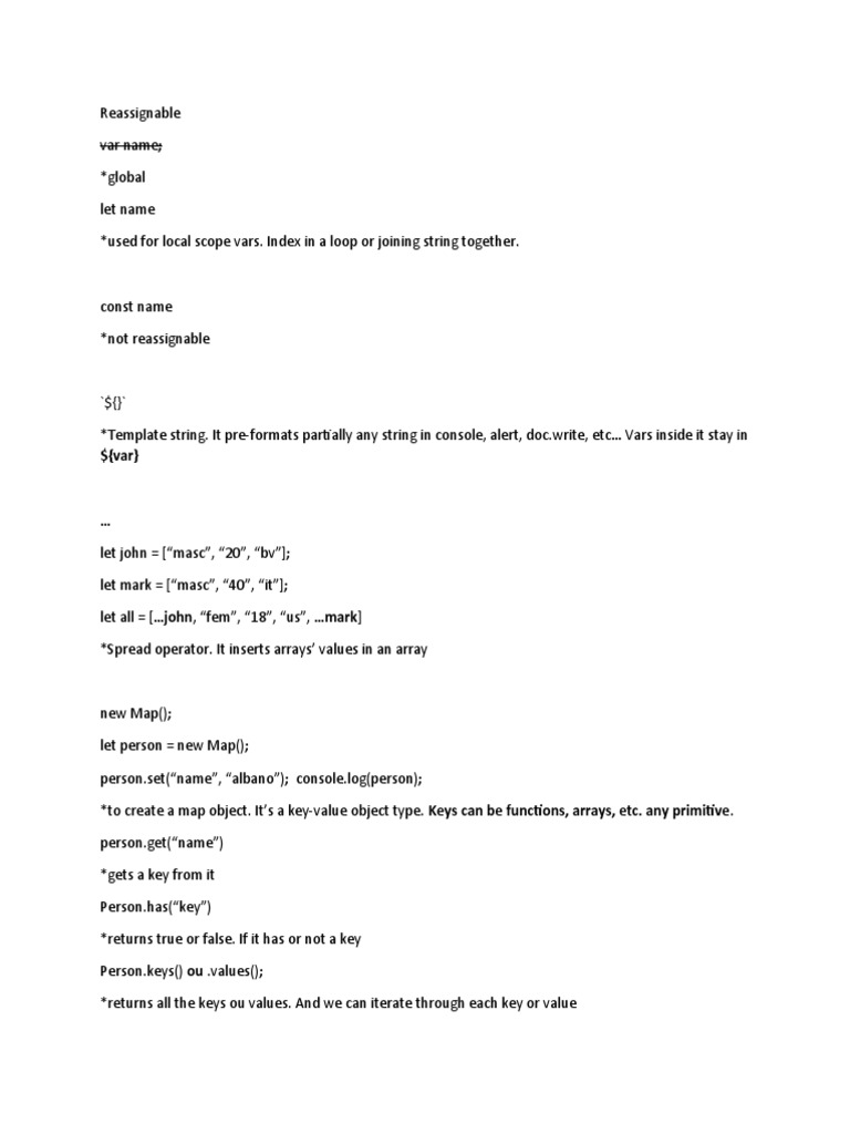 Ecmascript 6 Pdf Java Script Computer Programming