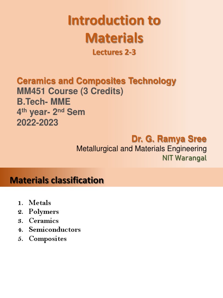 2-3 - B.tech IV CCT - Introduction To Ceramics | PDF | Ceramics ...