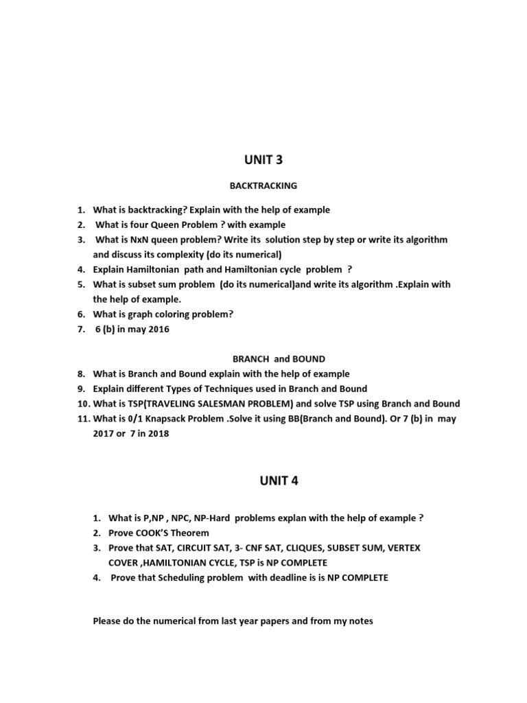 Backtracking and Branch & Bound Guide | PDF | Teaching Methods & Materials | Science & Mathematics