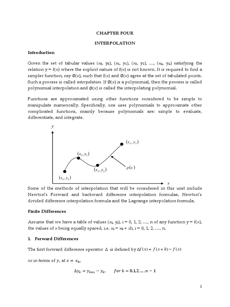 Chapter Four | PDF | Finite Difference | Interpolation