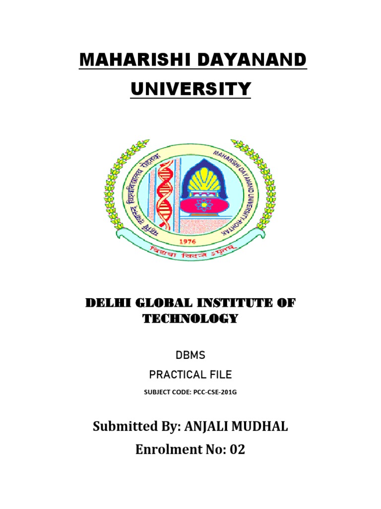 DBMS Anjali | PDF | Databases | Table (Database)