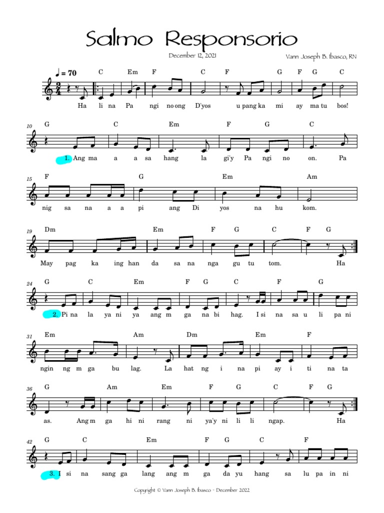 Salmo Responsorio - Advent - Dec 11 2022 | PDF