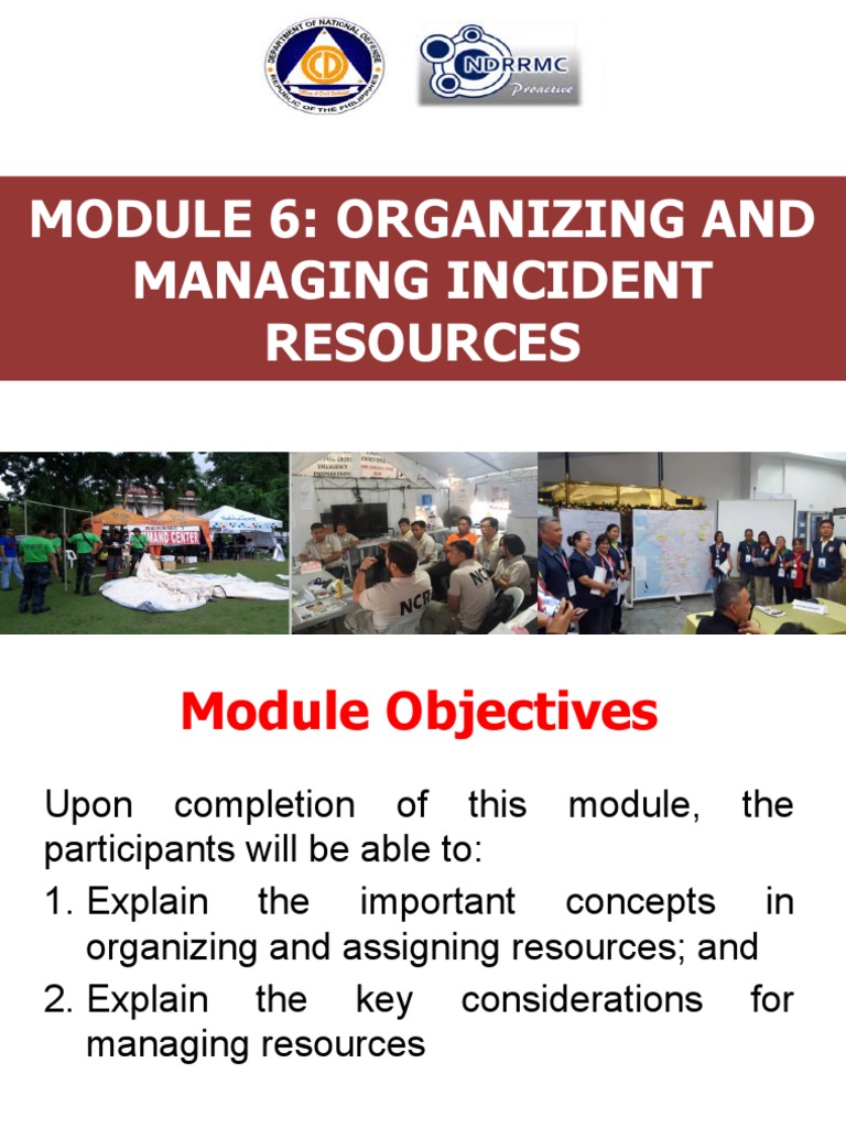 Module 6 - Organizing and Managing Incident Resources | PDF | Incident ...