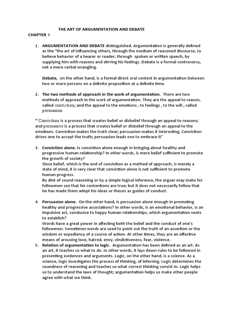 The Art of Argumentation and Debate | PDF | Burden Of Proof (Law ... The Art of Argumentation and Debate | PDF | Burden Of Proof (Law ...