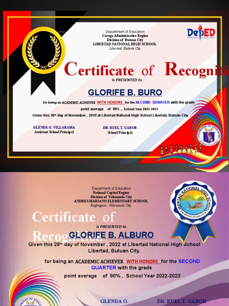 Quarter 2 Certificates | Download Free PDF | Government | Public ...