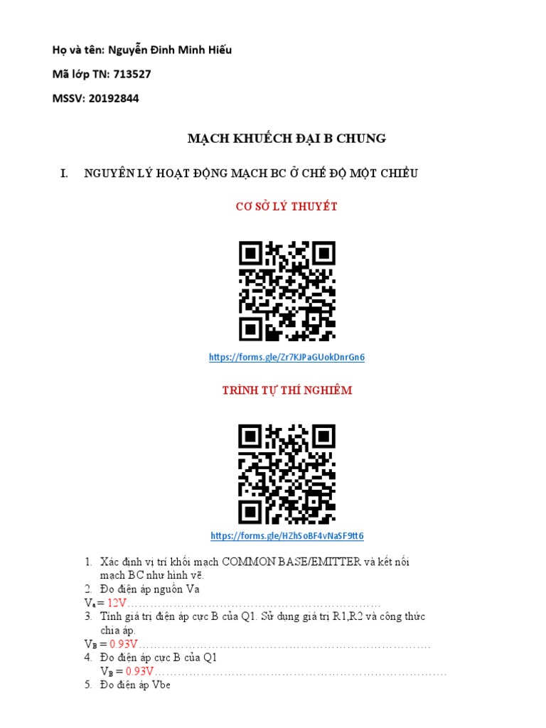 Thí nghiệm DTTT | PDF