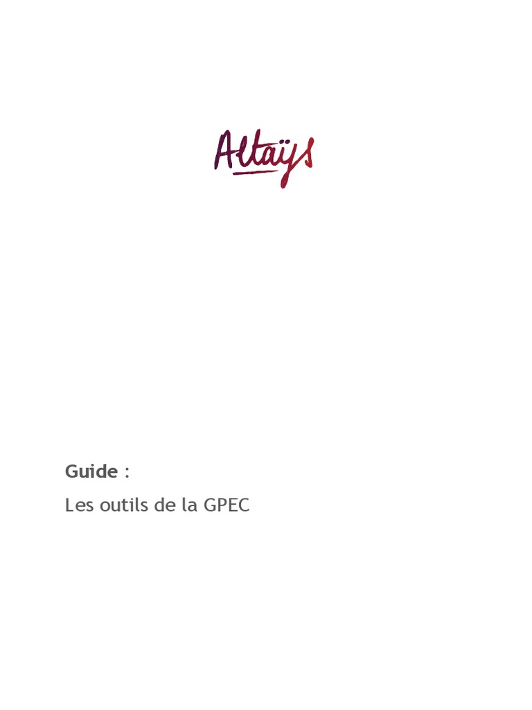 Guide Les Outils de La GPEC | PDF | Gestion des ressources humaines ... Guide Les Outils de La GPEC | PDF | Gestion des ressources humaines ...
