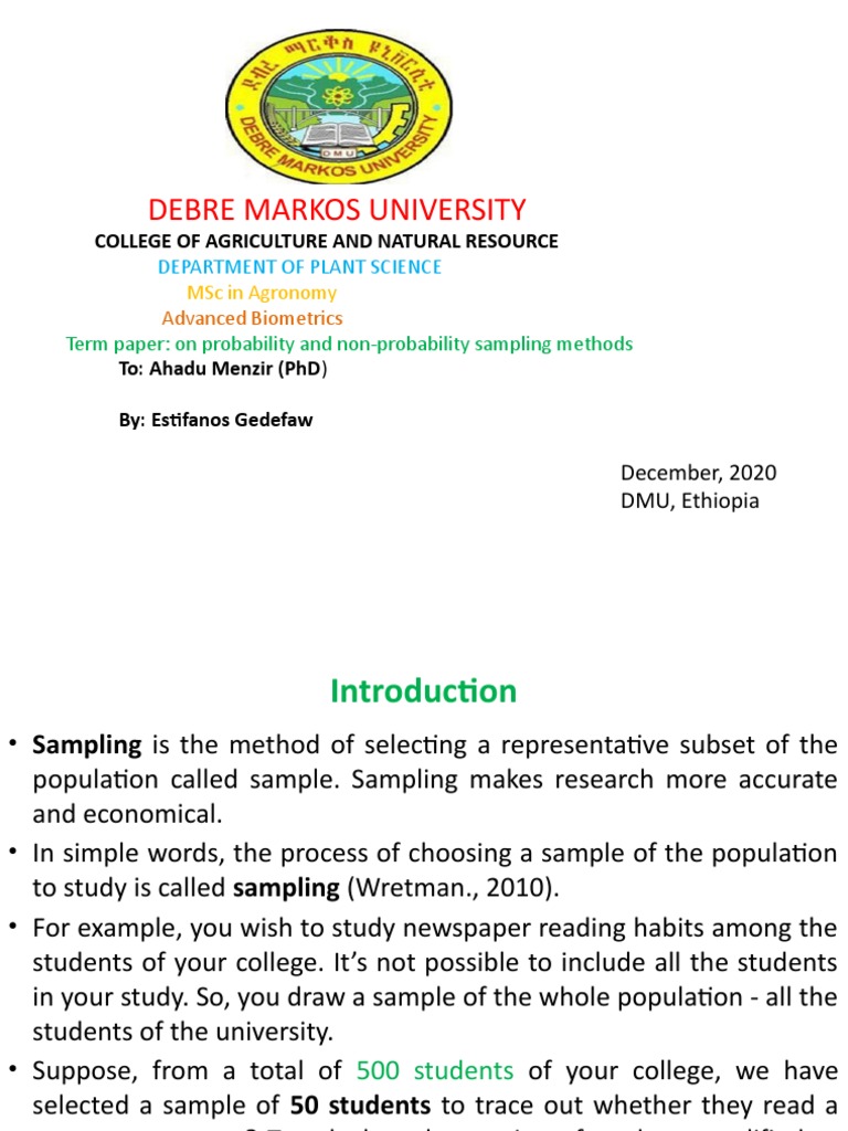 BIOMETRY | PDF | Sampling (Statistics) | Statistics