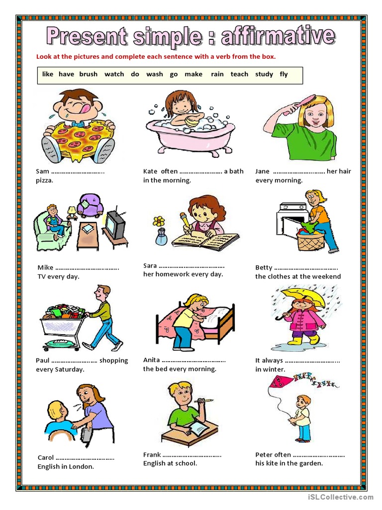 Present Simple - Affirmative. | PDF