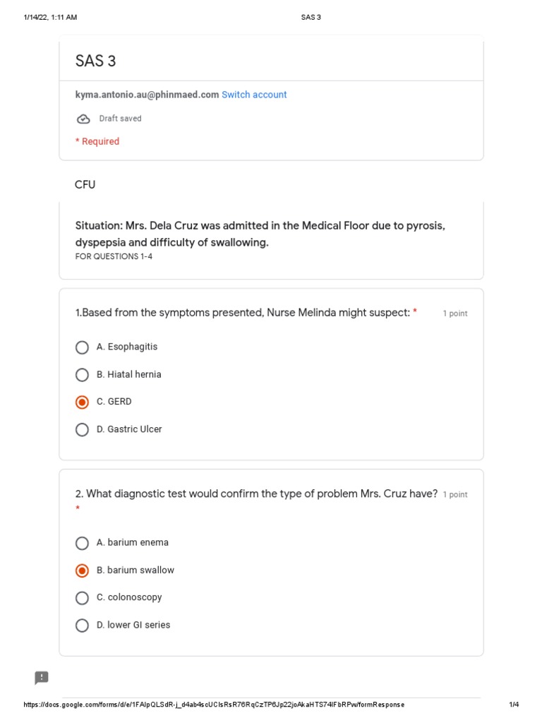 MS Sas 3 | PDF | Gastroesophageal Reflux Disease | Gastroenterology