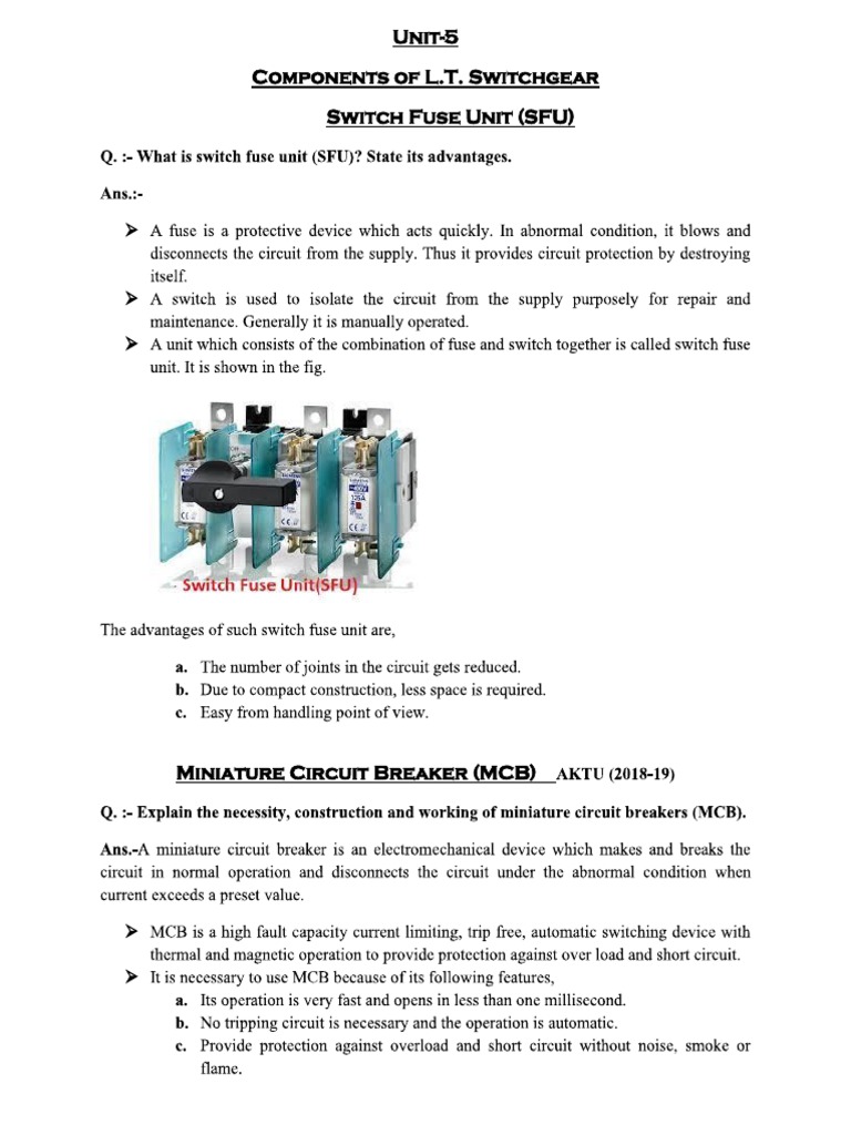 UNIT-5 ELECTRICAL INSTALLATIONS | PDF