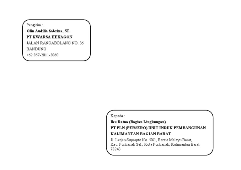Alamat PLN Uip Kalbagbar | PDF Alamat PLN Uip Kalbagbar | PDF