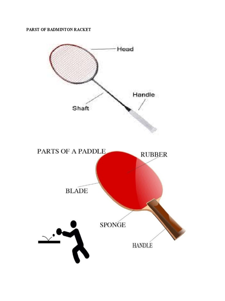 PARTS OF RACKET Badminton and Table Tennis | PDF