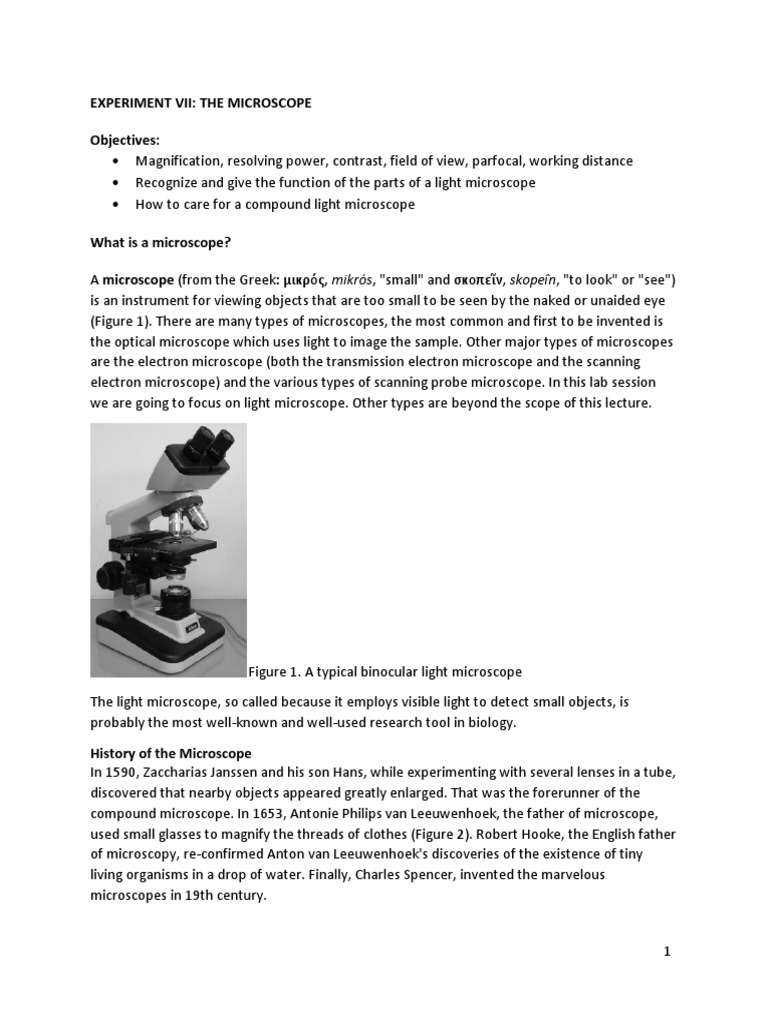 Microscopy Manual | PDF | Microscope | Angular Resolution