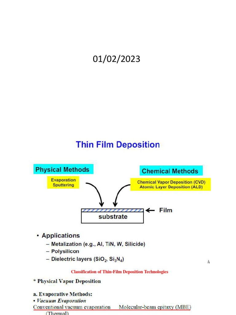 STNM 4 | PDF | Sputtering | Thin Film