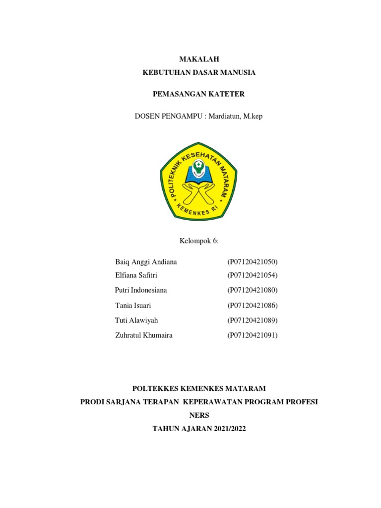 Ceklist & Kateter | PDF