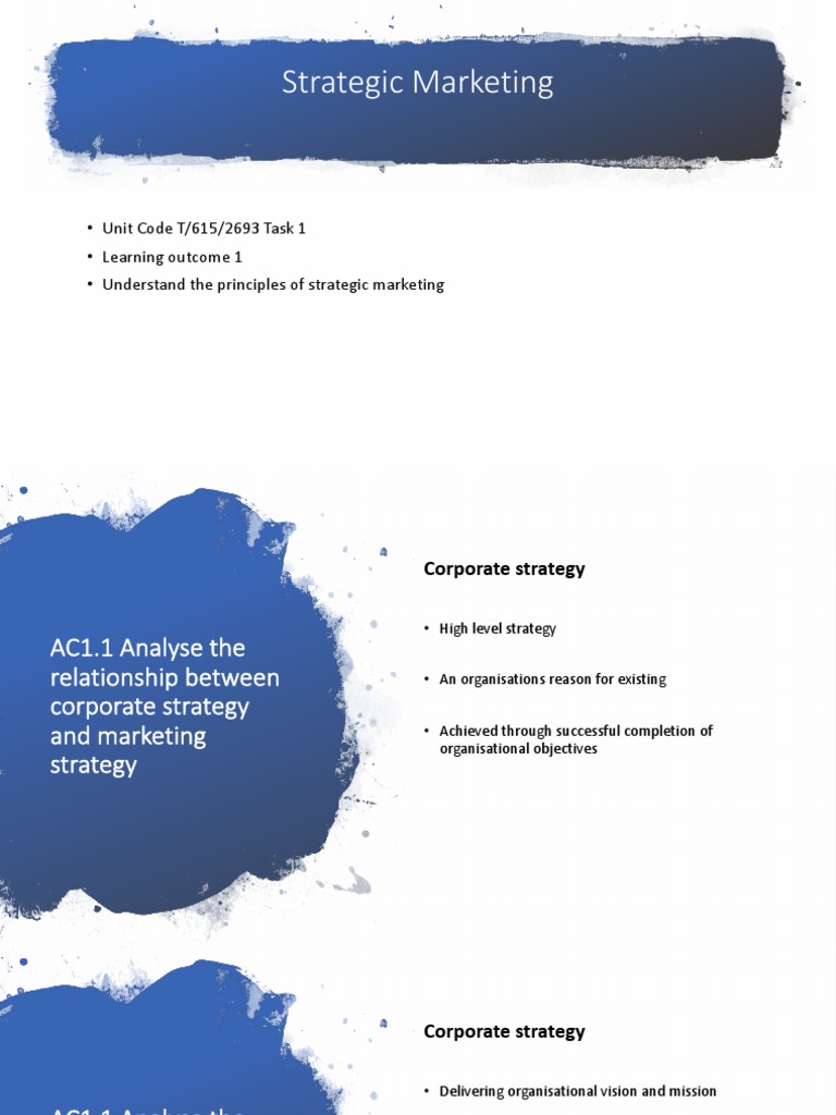 Strategic Marketing Task 1 SAMPLE | PDF | Strategic Management | Marketing Strategy