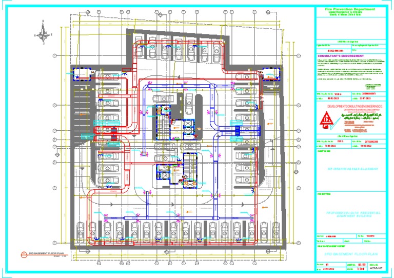Mv-05 3rd Basement Floor Plan | PDF | Engineering | Safety