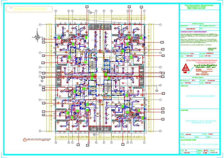 Mv-08 2nd, 4th, 7th & 8th Floor Plans | PDF | Mechanical Engineering | Building
