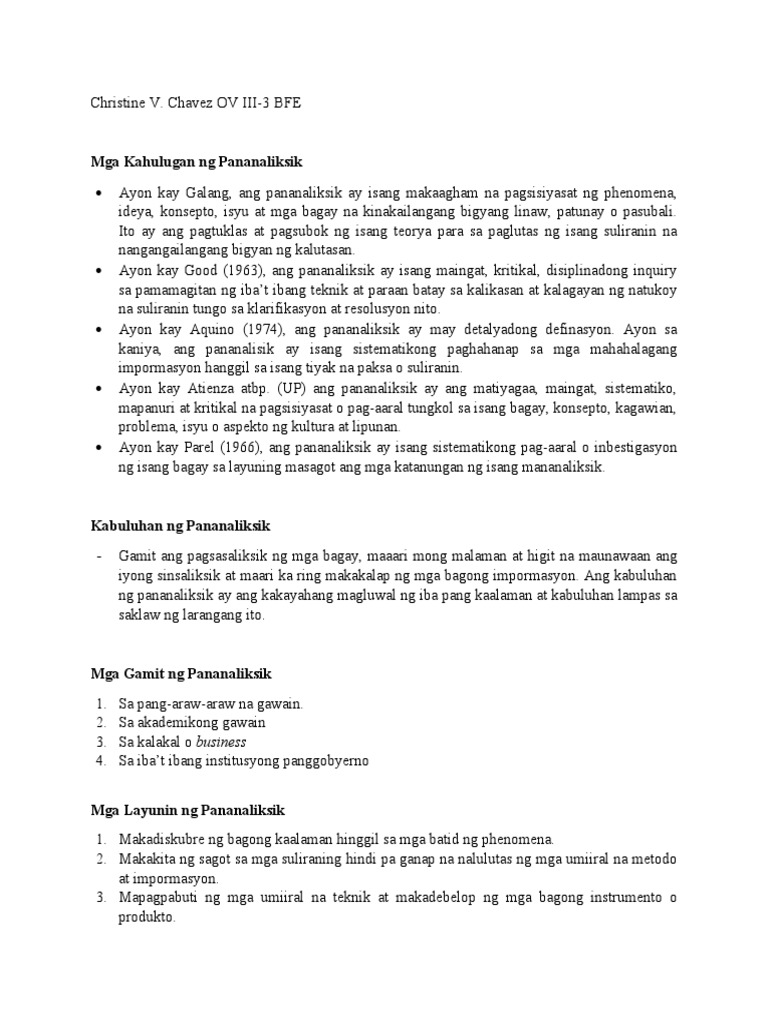 Kalikasan NG Pananaliksik | PDF