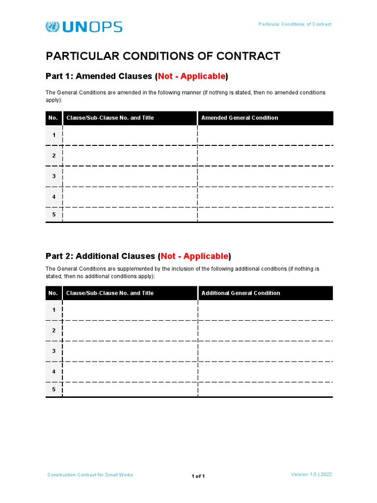 Particular Conditions of Contract Overview | PDF | Finance & Money ...