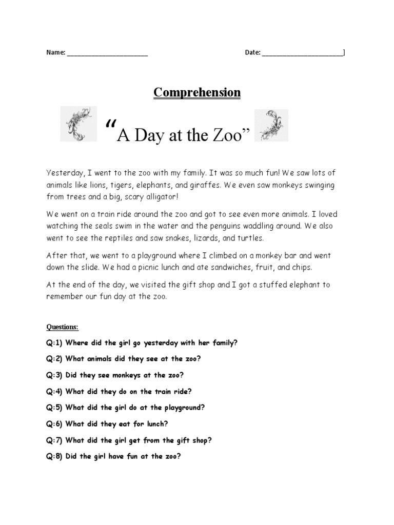 A Day at Zoo | PDF