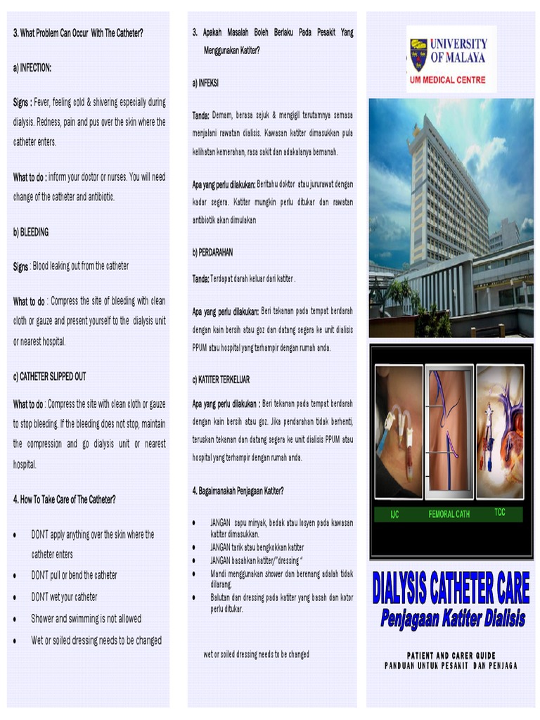 Penjagaan Kaiter Dialisis - Dialysis Catheter Care-1 | PDF