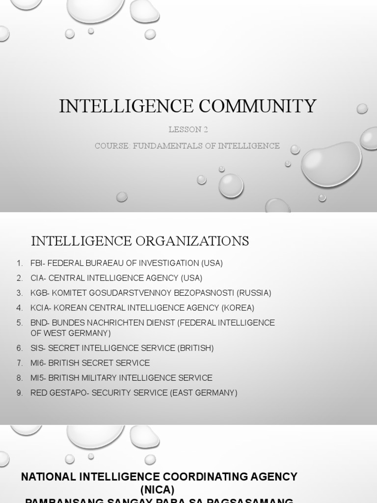 Philippine Intelligence Community Overview | PDF | Police | Military ...