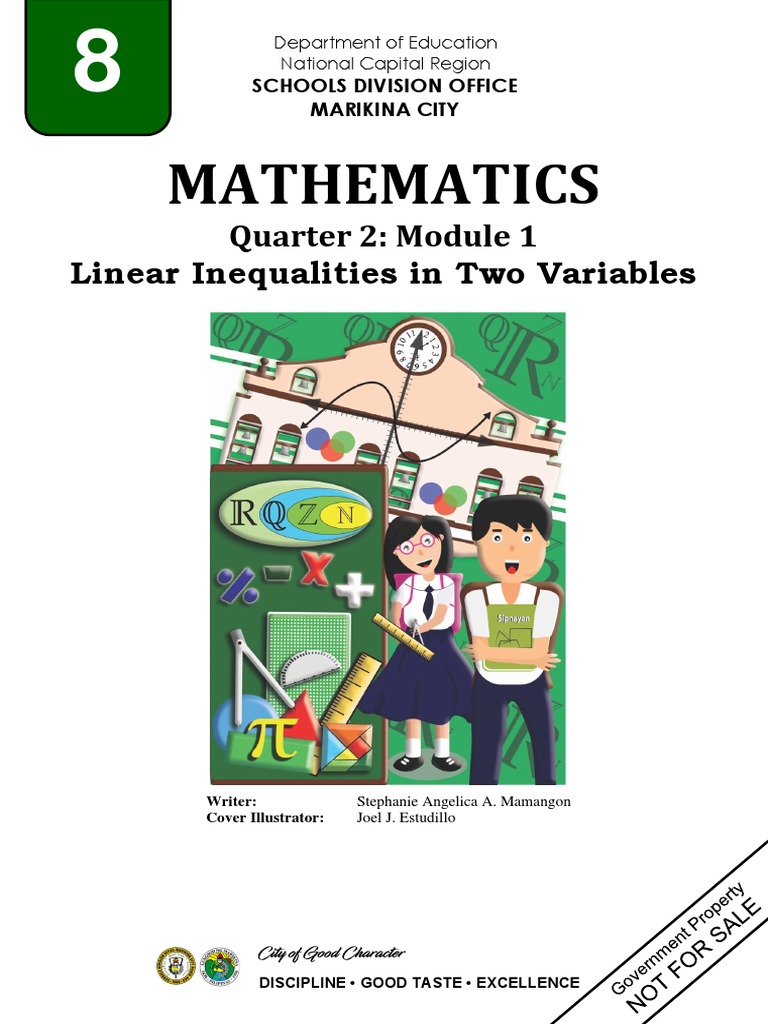 Math Gr8 Qtr2 Module 1 | PDF | Equations | Inequality (Mathematics)