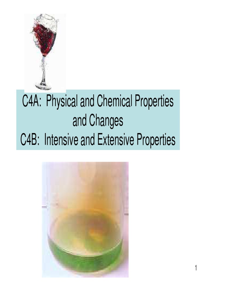 Physical and Chemical Properties and Changes | PDF | Chemical ...