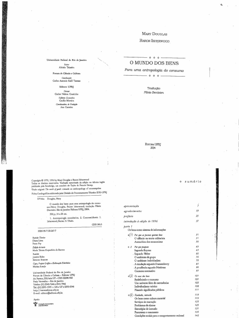 DOUGLAS, Mary - O Mundo Dos Bens | PDF