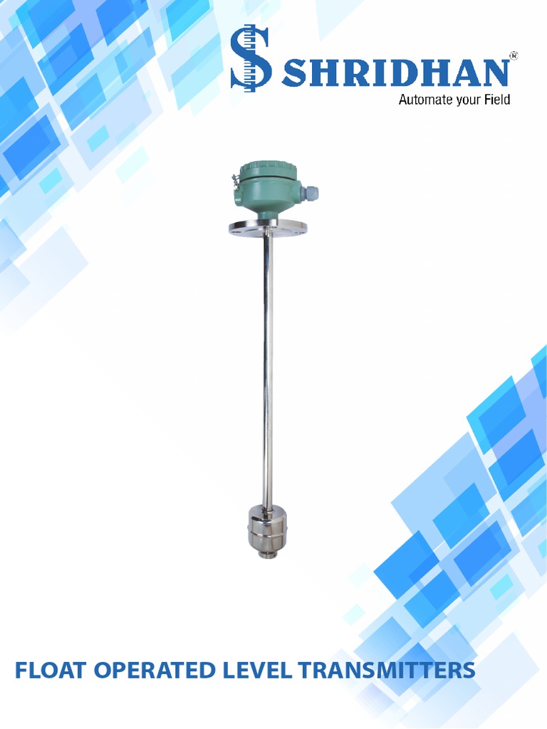 Float Operated Level Transmtters | PDF | Sensor | Pipe (Fluid Conveyance)