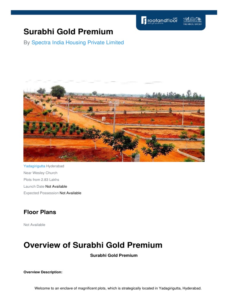 7062 Surabhi Gold Premium Automated Brochure | PDF