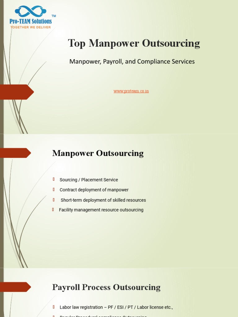Top Manpower Outsourcing | PDF | Finance & Money Management