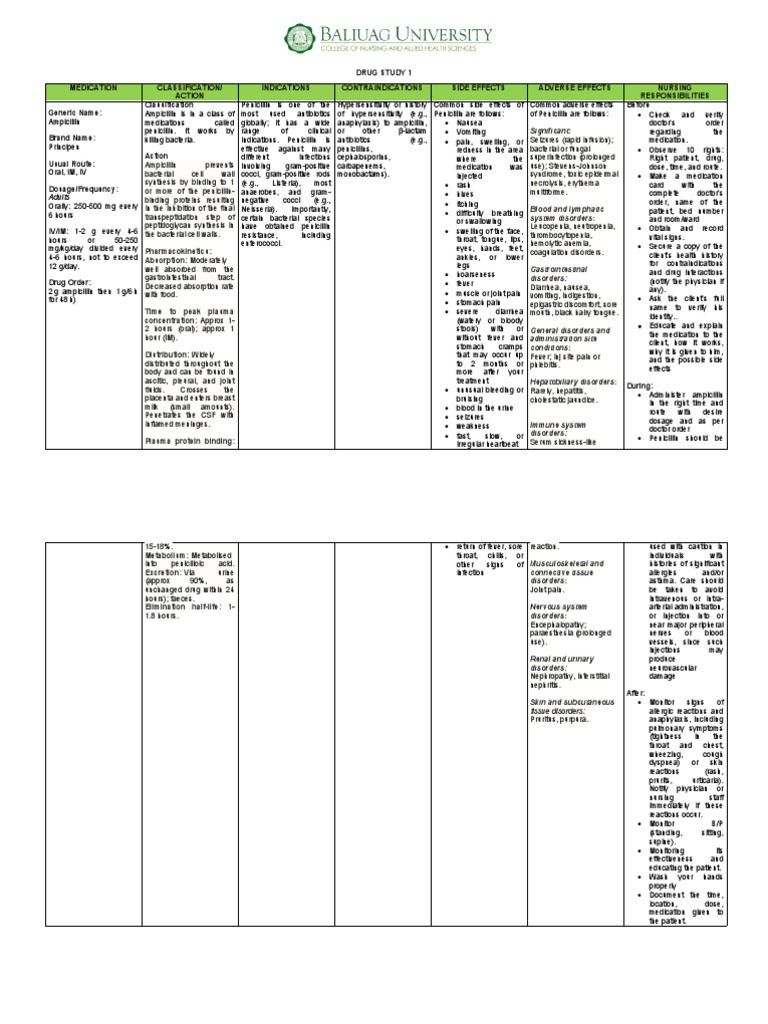 Case Study 4 Drug Study | PDF | Penicillin | Medicine