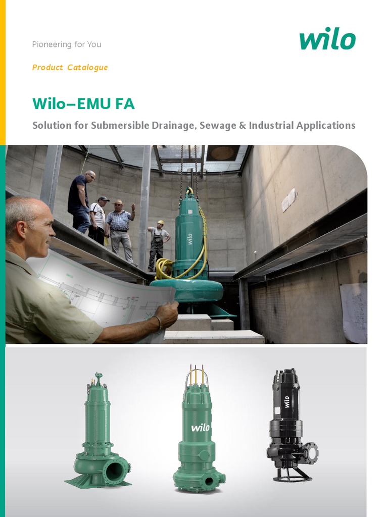 Wilo-EMU FA Submersible Pump Catalogue | PDF | Sewage Treatment | Pump