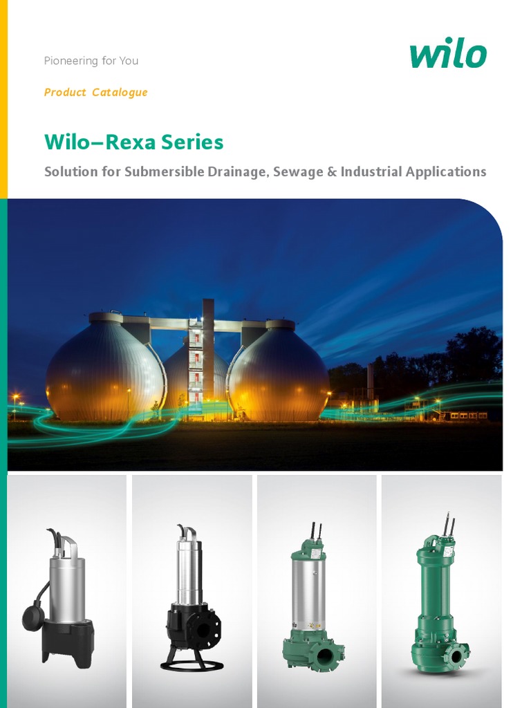 Wilo-Rexa Series (Product Catalogue) | PDF | Pump | Water