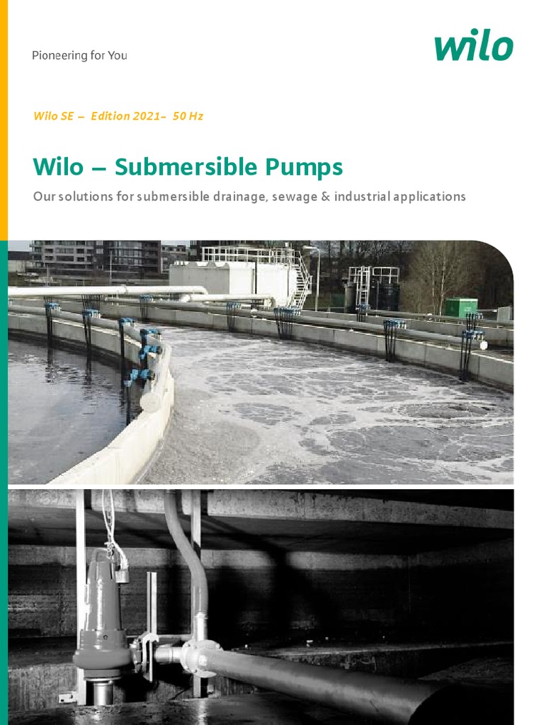 Wilo-Submersible Pumps From Taiwan - 2021 | PDF | Pump | Sewage Treatment
