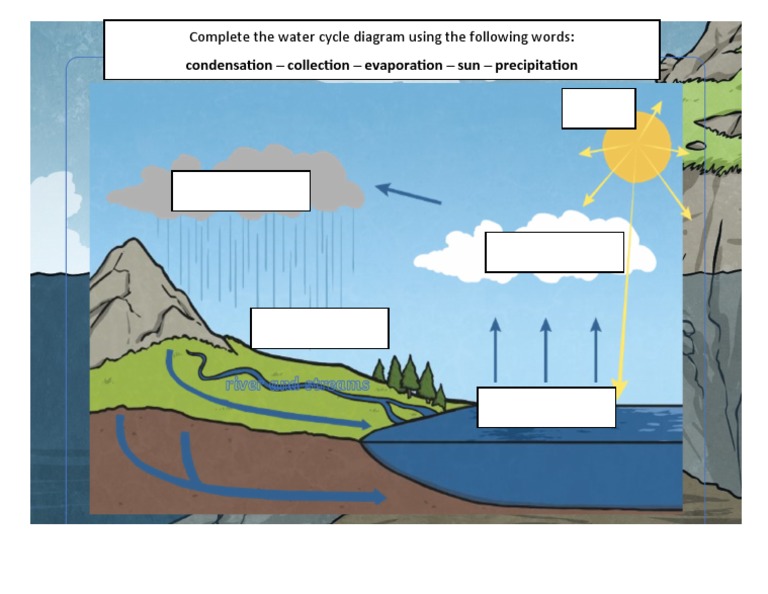 Water Cycle Worksheet Amina | PDF