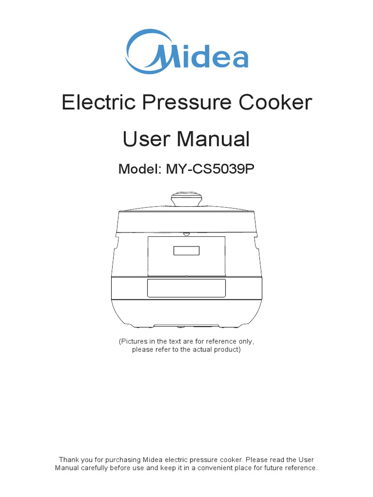 Product Manual Guide (MY-CS5039P) | PDF | Pressure Cooking | Valve