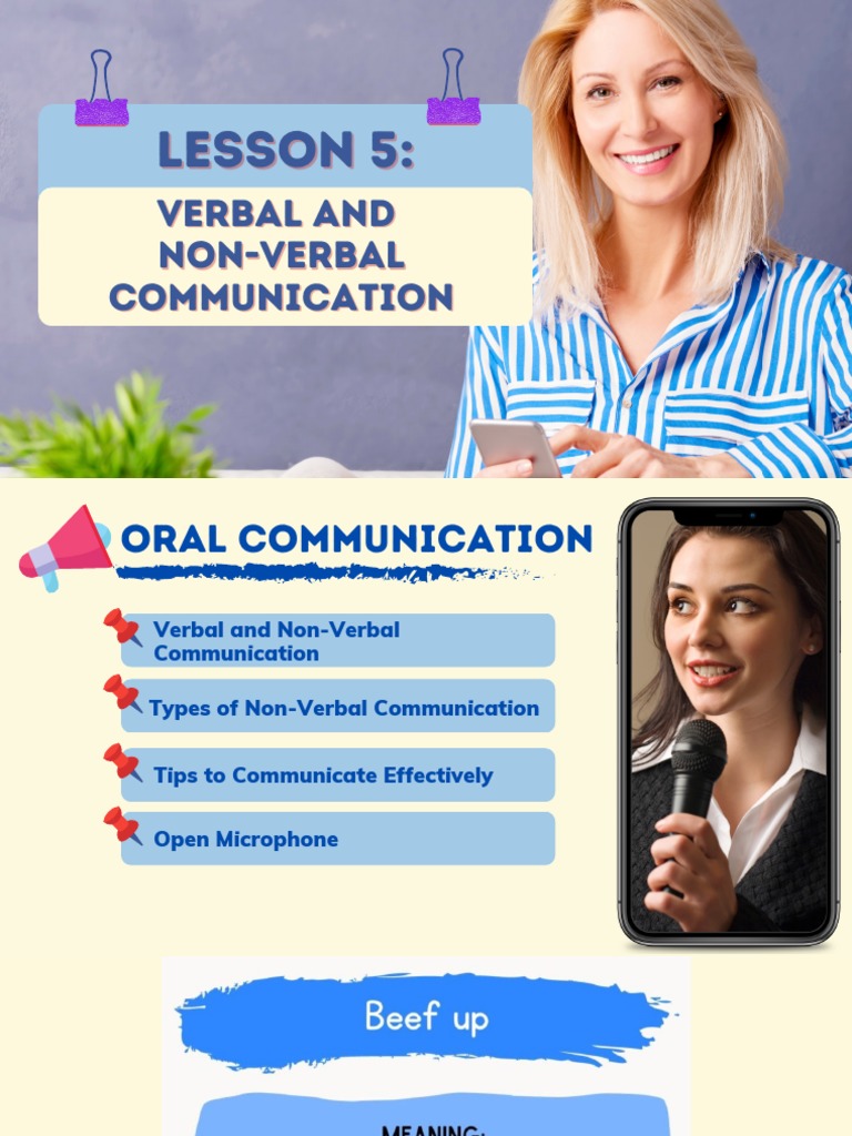 ORAL COM Lesson 5 | PDF | Nonverbal Communication | Communication