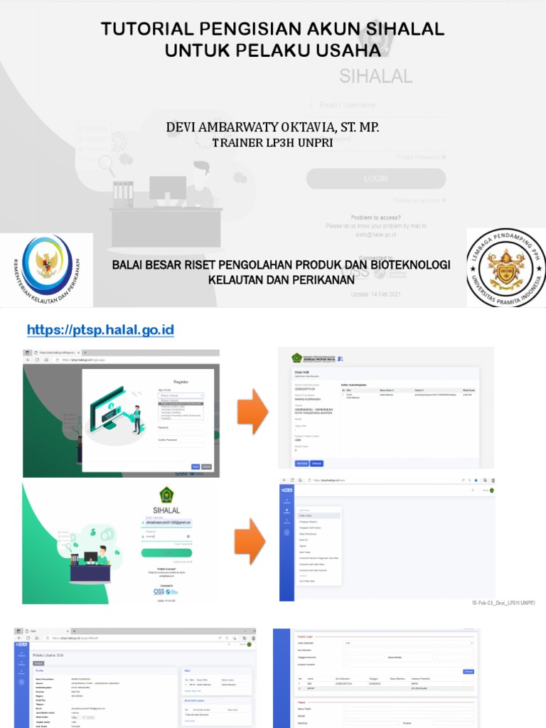 Tutorial Pengisian Sihalal Untuk PU - Devi | PDF