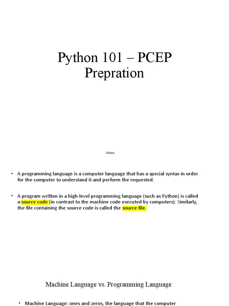 Python 101-PCEP Preparation | PDF | Parameter (Computer Programming ...