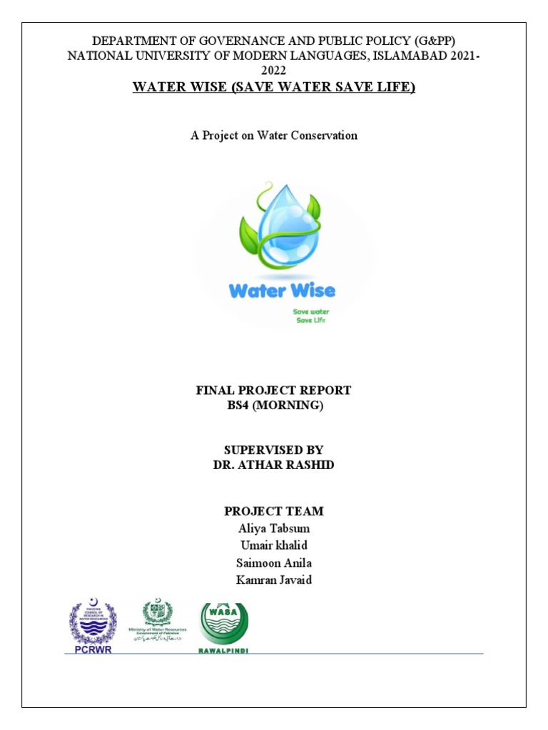 Final Report1 Pdf Water Water Conservation