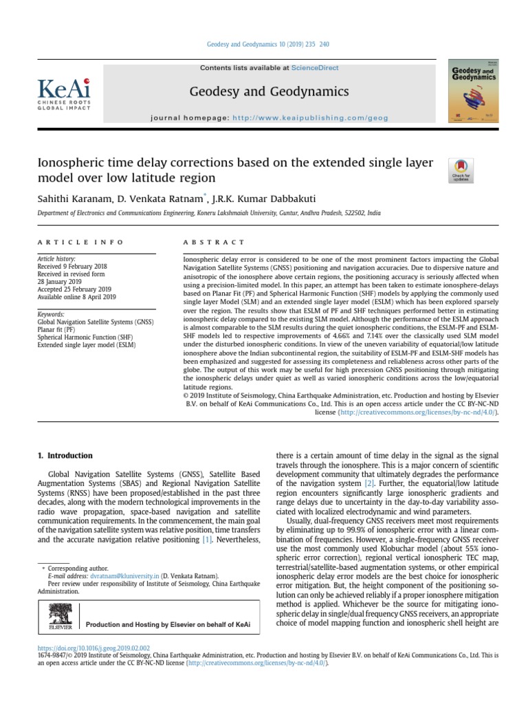 Research Paper Gps | PDF | Ionosphere | Latitude