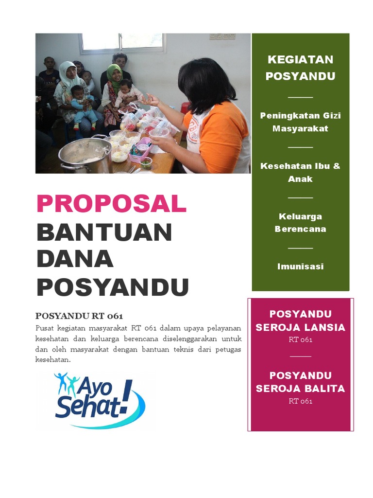 PROPOSAL_BANTUAN_DANA_POSYANDU_POSYANDU (1) | PDF